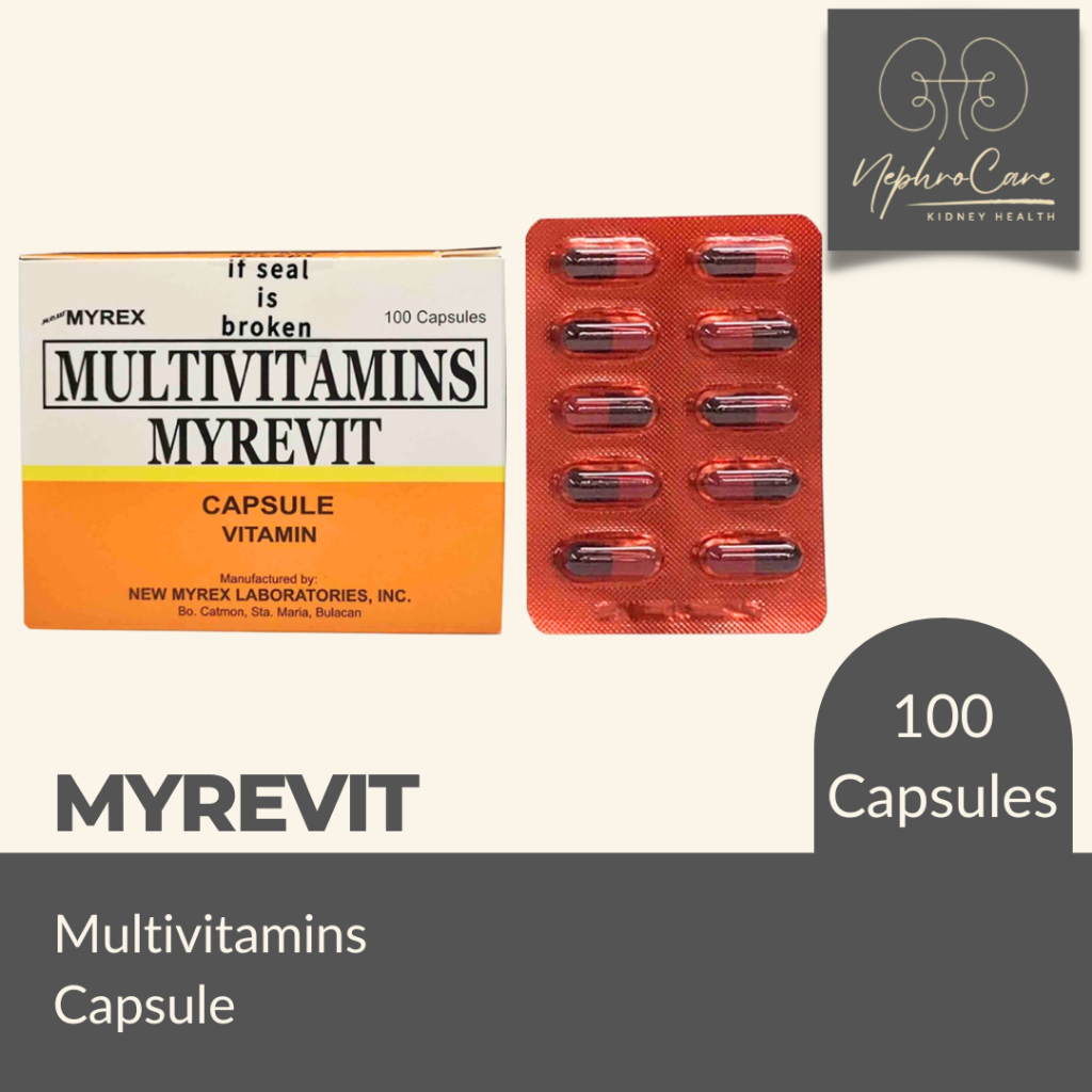 Myrevit Capsule l Multivitamins l 1 Box 100 Caps l Exp Date: 2/2026 ...