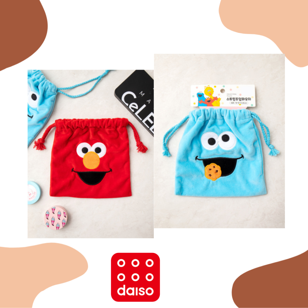 [DAISO KOREA] Sesame Street String Tightening Pouch | Shopee Philippines