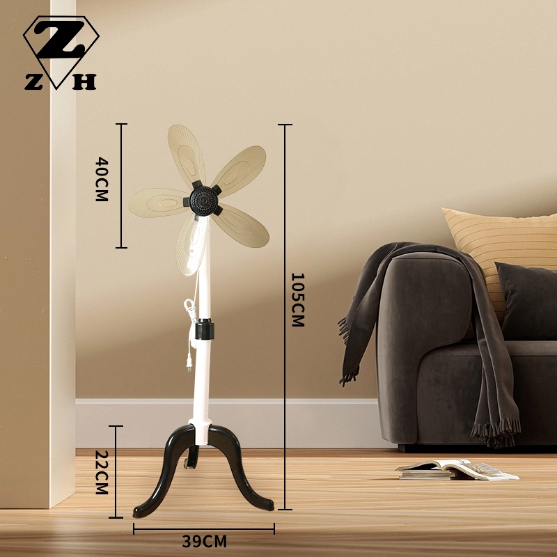 ZH 5 Blades Stand Fan Portable Floor Fan Foldable Standfan Electricfan ...
