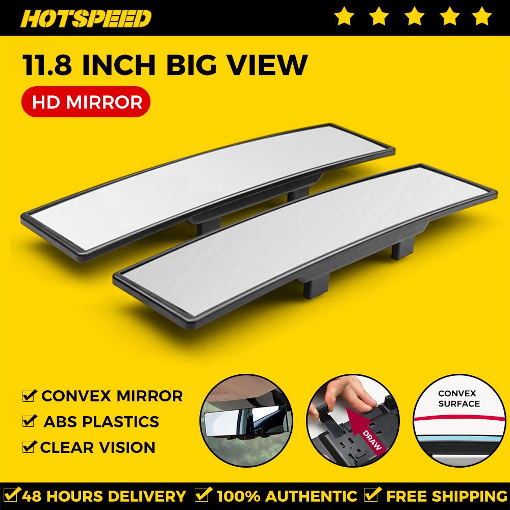 HOTSPEED HD Rear View Mirror For Car Wide Convex Surface Blind Spot ...