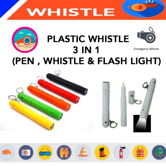 3in1 Multi Function Whistle Pen Flashlight w/ Keychain | Shopee Philippines