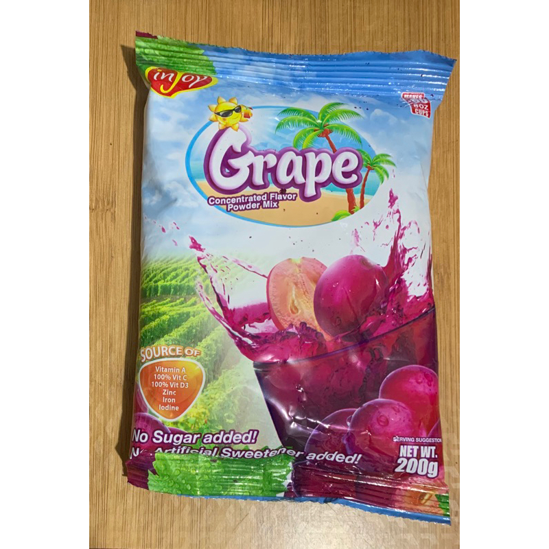 inJoy Grape Concentrated Flavor Powder Mix 200g bundle with 10x Intense ...