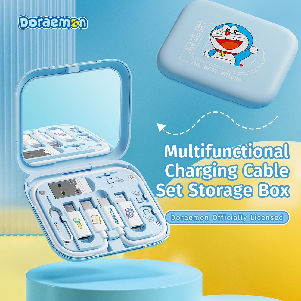 Rock Space Doraemon Multifunctional Charging Cable Set Storage Box 60W ...
