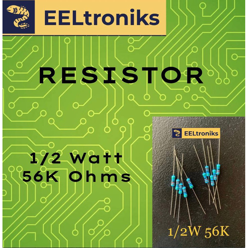 1/2W 56K Ohms Resistor 1% 1/2 Watt 56K Ohms 10 pcs per Set | Shopee ...