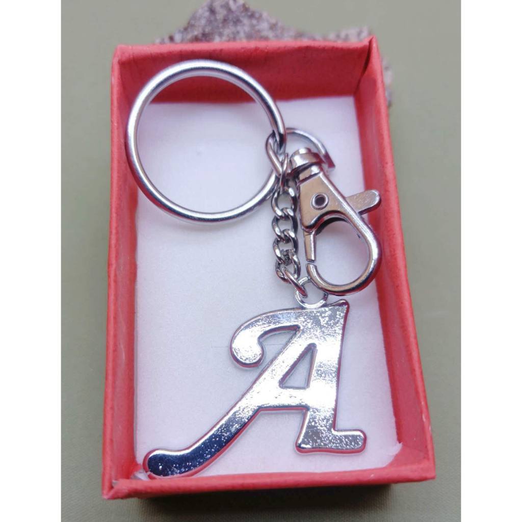 Aluminum Steel Letter Keychain with Free Box | Shopee Philippines