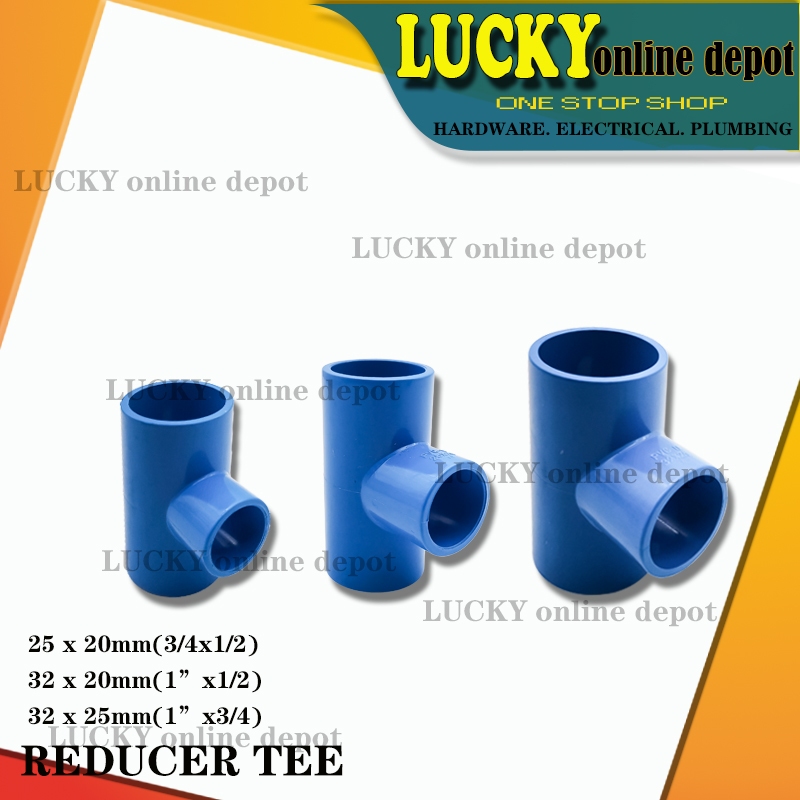 BLUE PVC REDUCER TEE PIPE FITINGS | Shopee Philippines