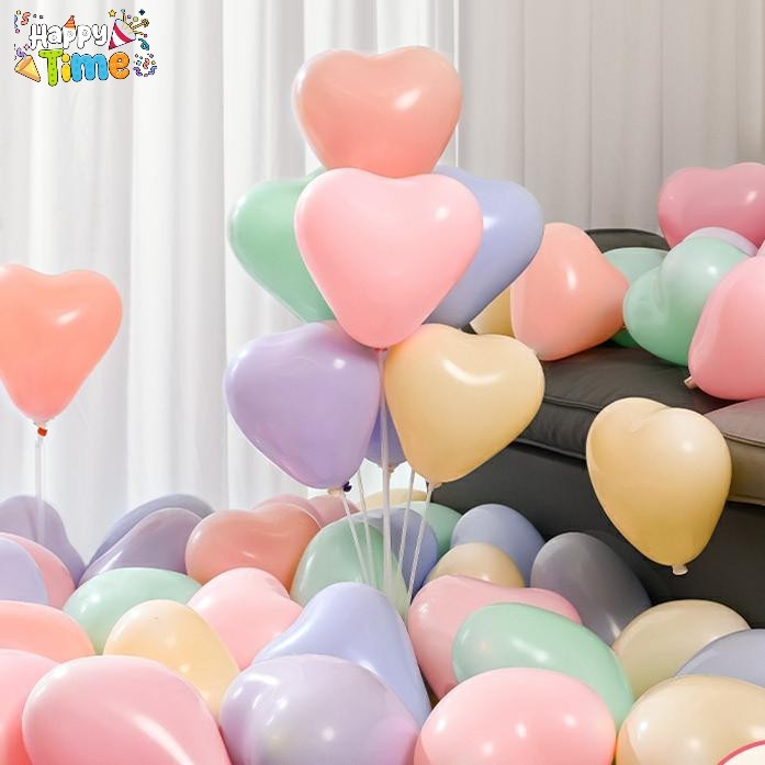 12inch Heart Macarons Latex Balloon Heart Shape Balloons Party ...