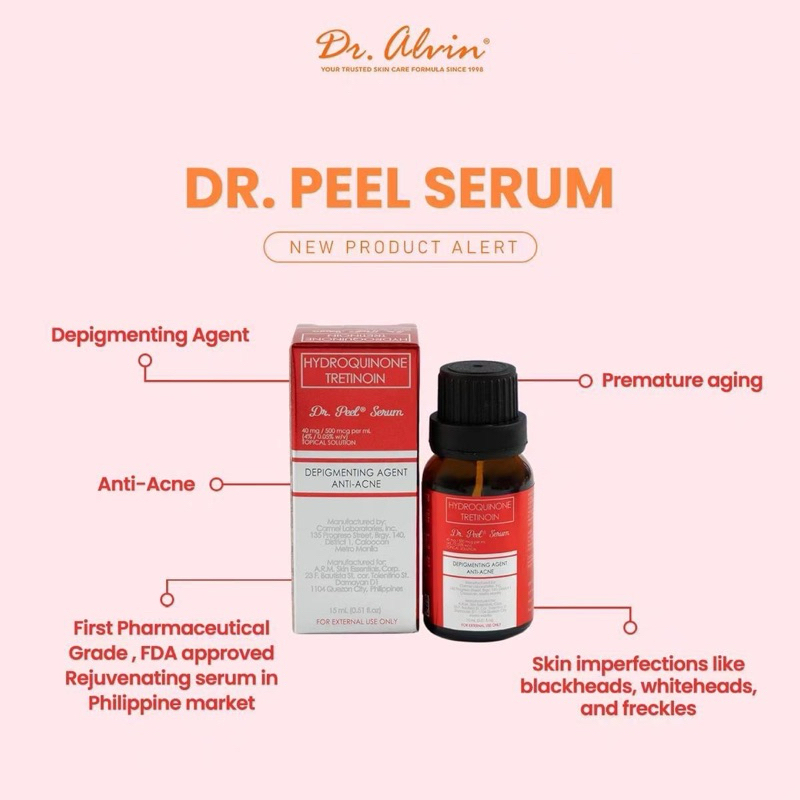 Dr. Peel Serum Depigmenting Agent Anti-Acne By: Dr. Alvin | Shopee ...