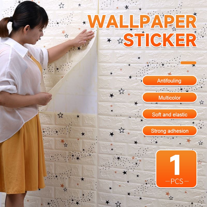 DIY Self Adhesive Waterproof Wallpaper Brick Wall Sticker Wallpaper ...