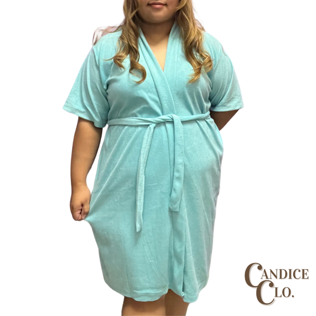 BATHROBE COTTON TOWEL UNISEX FIT UP TO 3XL PLUS SIZE BATH ROBE QUICK ...