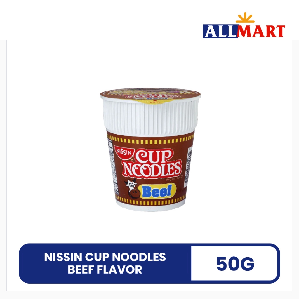 Nissin Cup Noodles Beef Flavor 60g - AllMart Online Grocery | Shopee ...