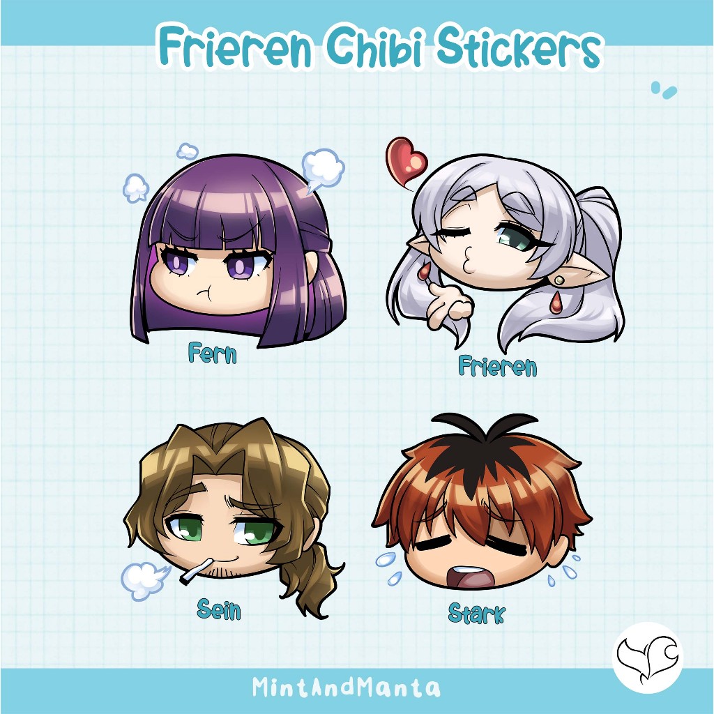 Frieren Stickers | Waterproof vinyl stickers | | Anime Stickers ...