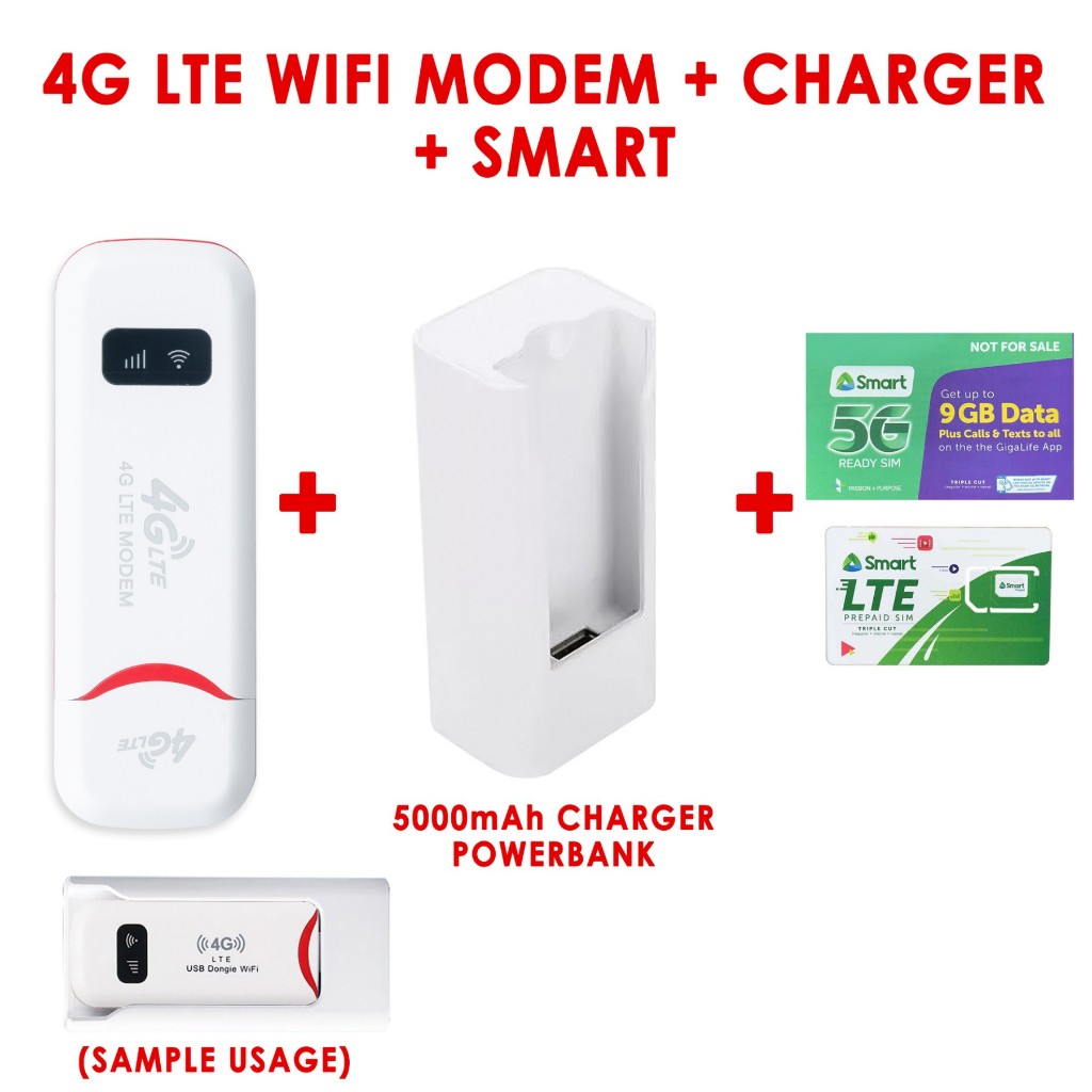 Wireless 4G LTE WiFi Router Modem Universal SIM Card 150Mbps USB Mini ...