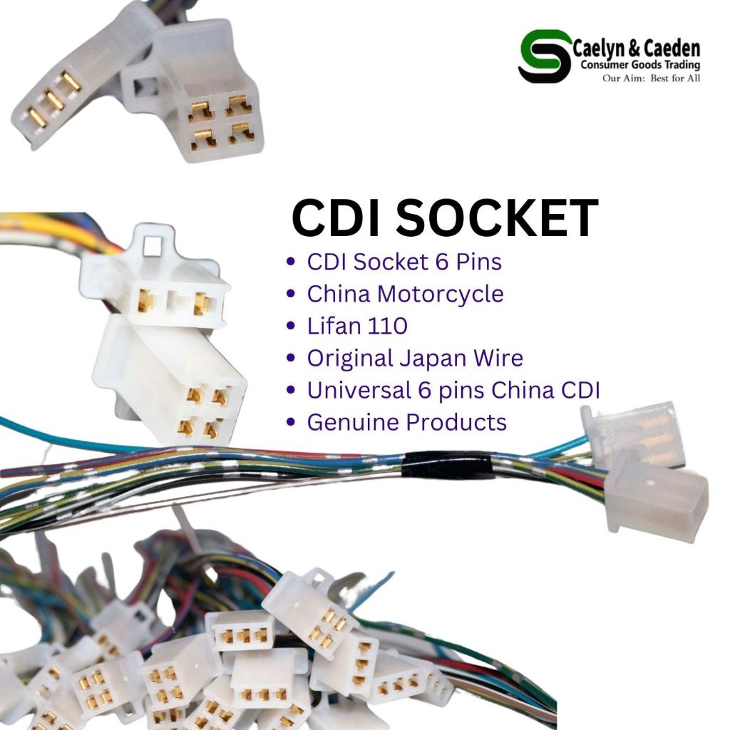 6 Pin CDI Socket for Motorcycle - LIFAN 150 TMX125 RUSI125 RUSI150 ...