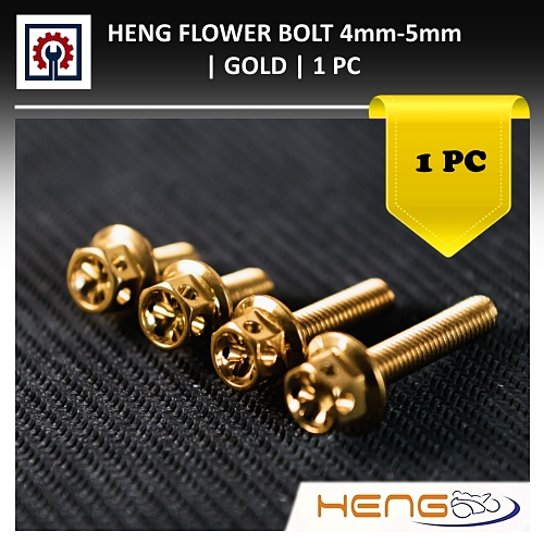 HENG FLOWER BOLT 4mm-5mm GOLD [1 PC] | Shopee Philippines