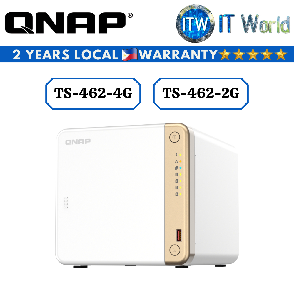 QNAP TS-462-2G | TS-462-4G - 4 Bay Network Attached Storage (NAS ...