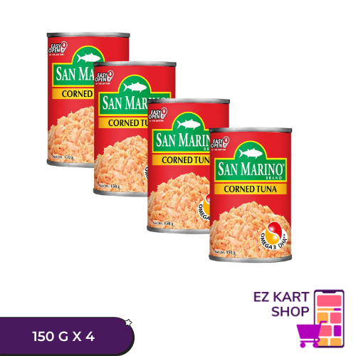 EZ KART SAN MARINO CORNED TUNA RED 150G X 4 | Shopee Philippines