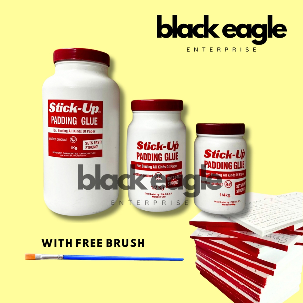 Stick Up Padding Glue RED with FREE BRUSH (for DIY notepad ) | Shopee Philippines
