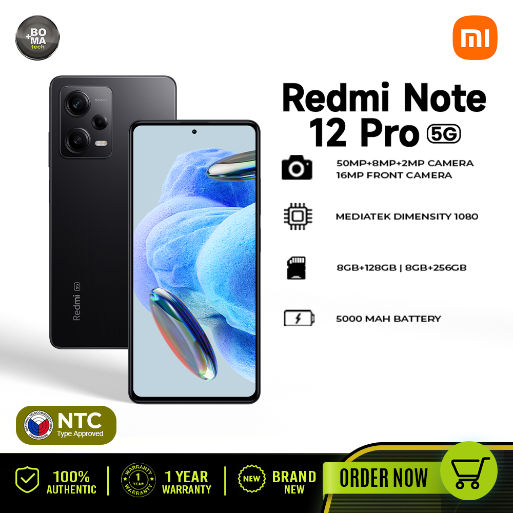 Xiaomi Redmi Note 12 Pro 5G 8Gb+128Gb | 8Gb+256Gb | Shopee Philippines
