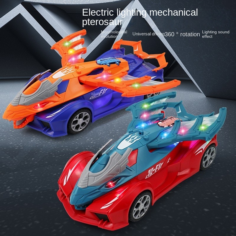 Electromechanical pterosaur toy car light music stunt rotation ...