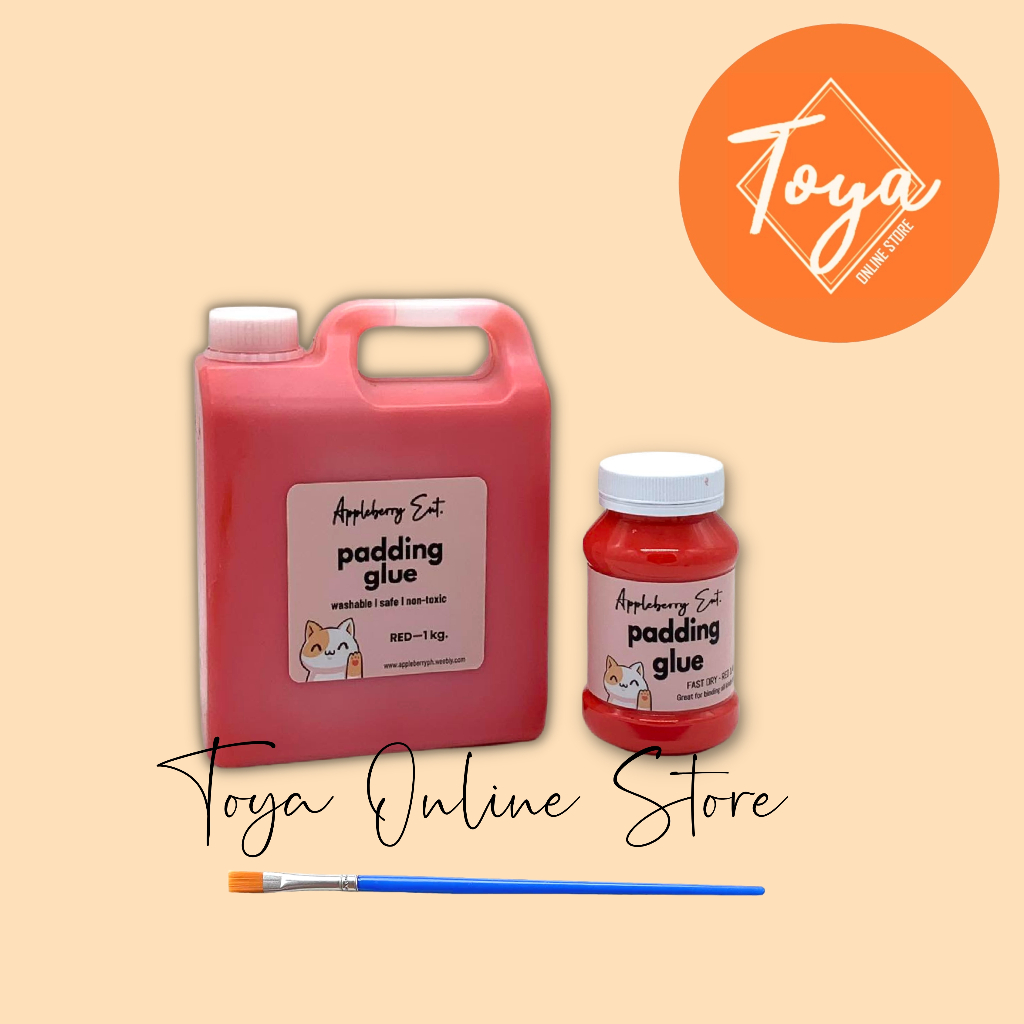 Padding Glue RED ( for DIY Notepad ) FREE BRUSH | Shopee Philippines