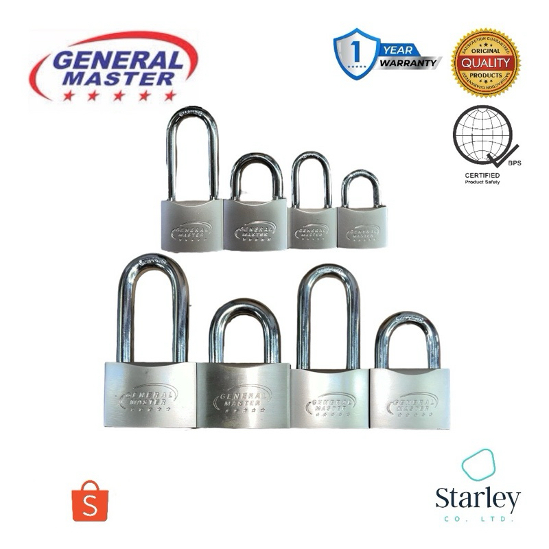 GENERAL MASTER Padlock with 3 Keys (Starley.co.ltd) (Starley Appliance ...