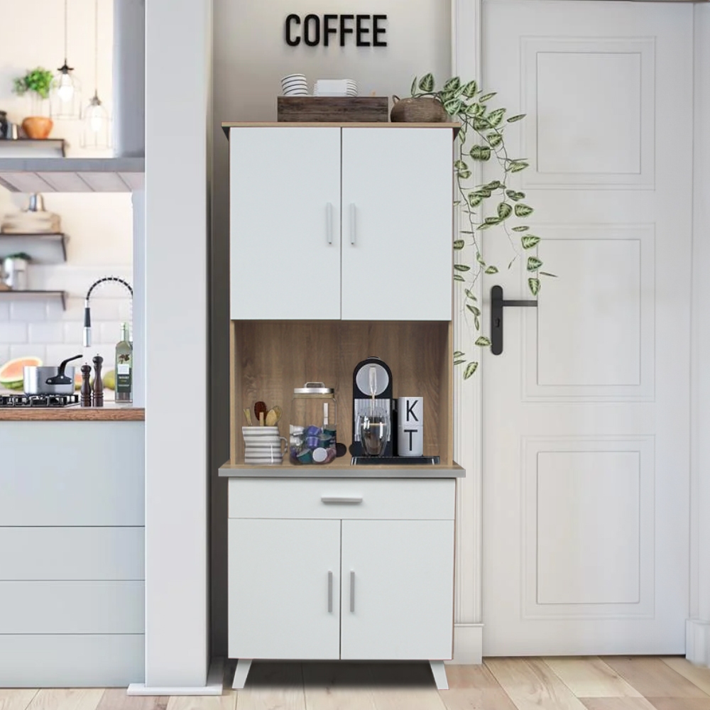 Hapihomes Brayn White Kitchen Cabinet | Shopee Philippines