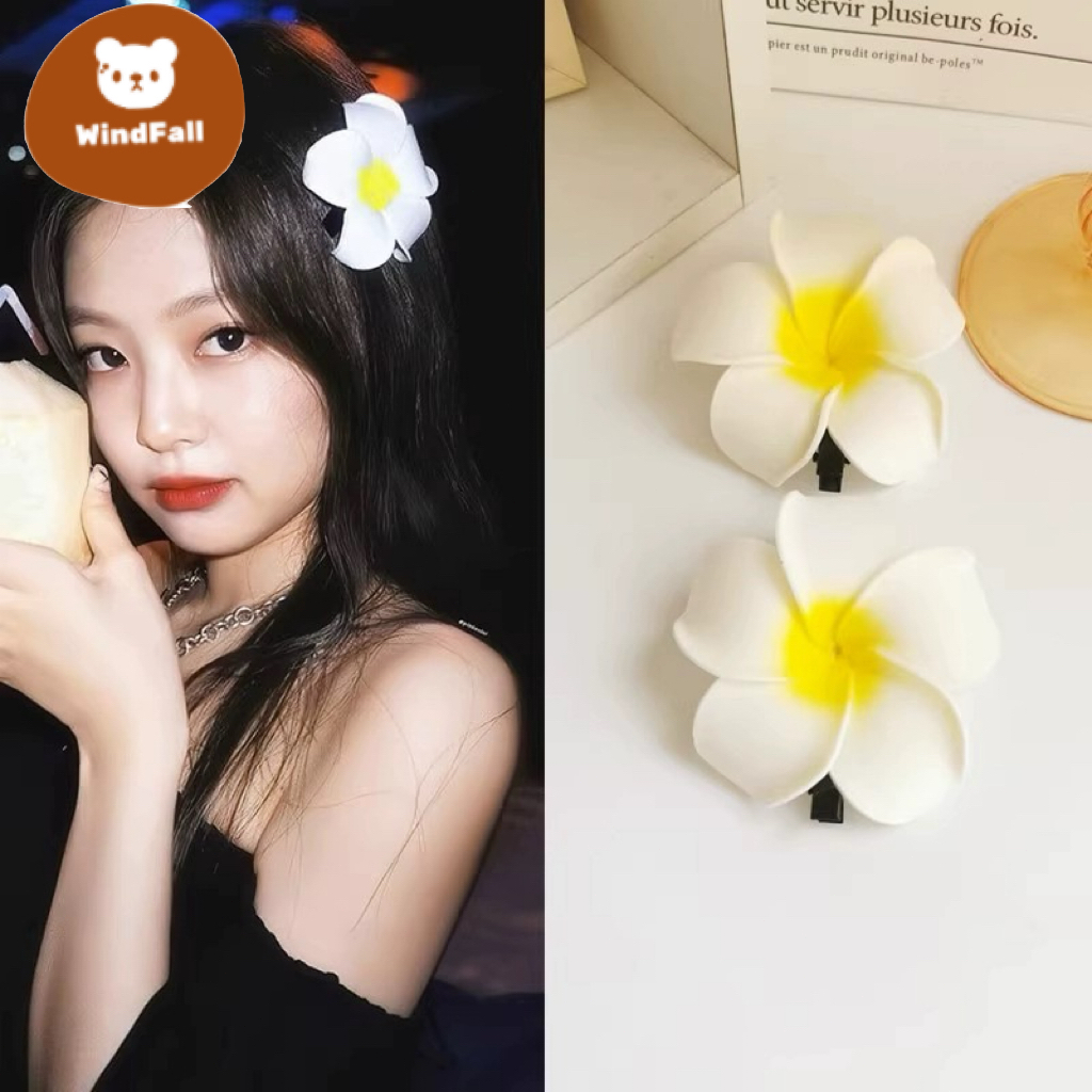 【WindFall】1Pc Plumeria Wedding Hawaiian Artificial Flower Hair Pin Hair ...