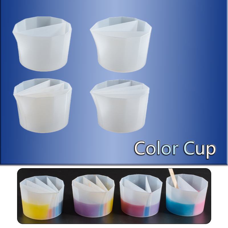 Silicone color mixing cup, resin mixing cup, resin pouring cup, DIY ...