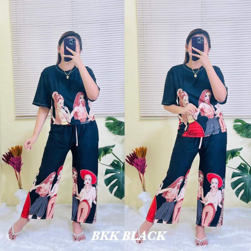 PLUS SIZE TSHIRT PANTS/PAJAMA SENEPA PRINT FOR WOMEN CAN FIT UP TO 2XL ...