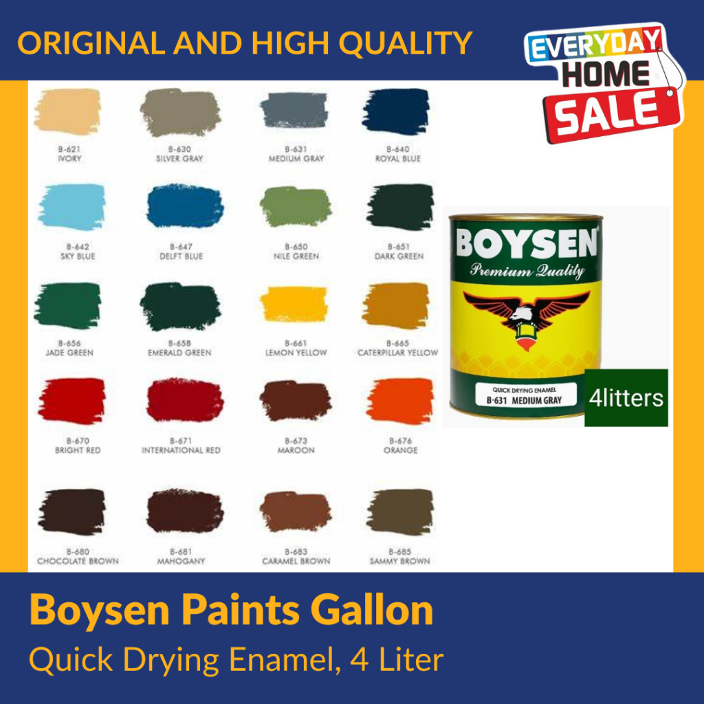 Boysen Paint Gallon Quick Drying Enamel (4 Liters) | Shopee Philippines