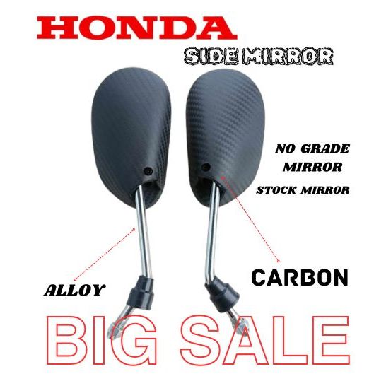 honda rs 125 150 SIDE MIRROR LONG STEM STANDARD SIZE MIRROR CARBON ...
