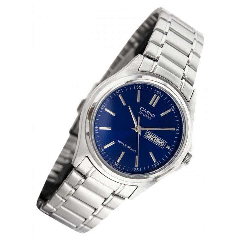 Casio Silver Stainless Steel Strap 50 Meter Date Display Quartz Watch ...