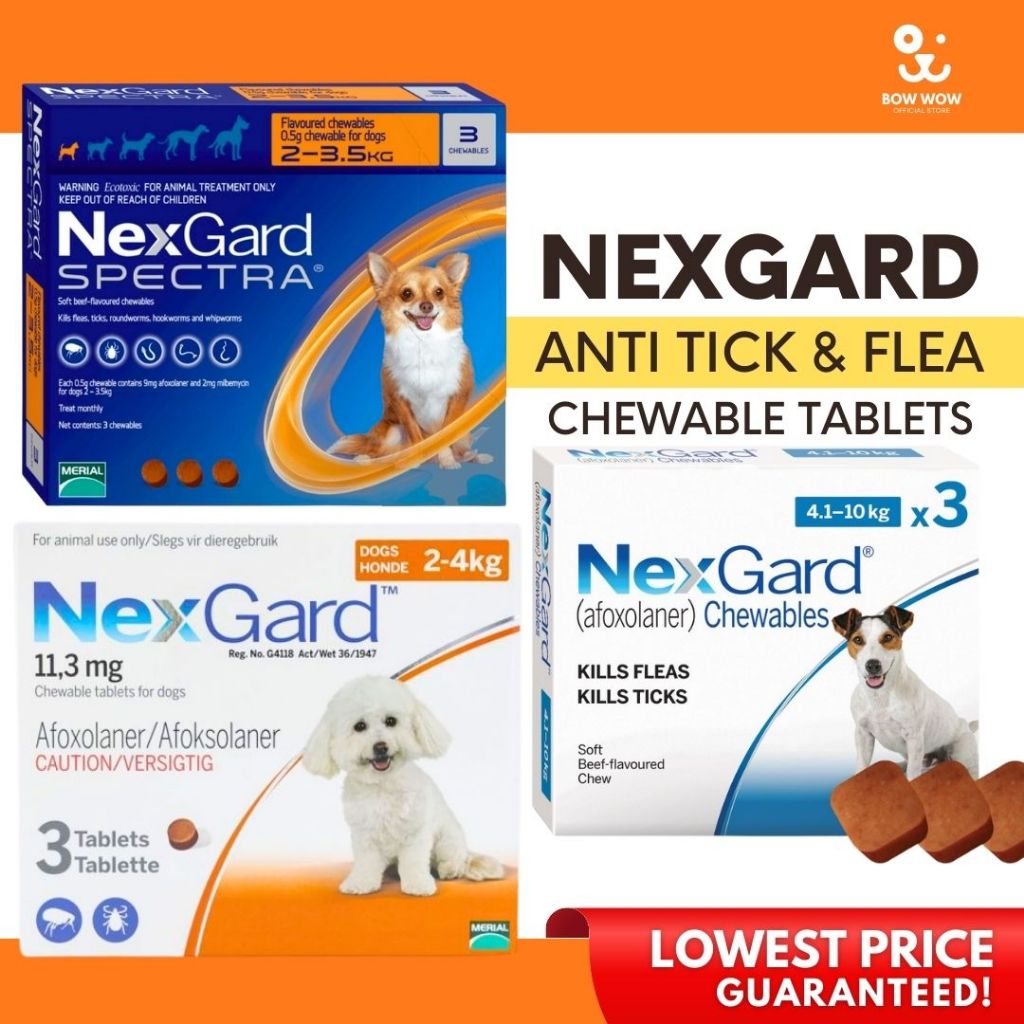 Nexgard Spectra and Nexgard Afloxaner Control Anti Ticks & Fleas ...