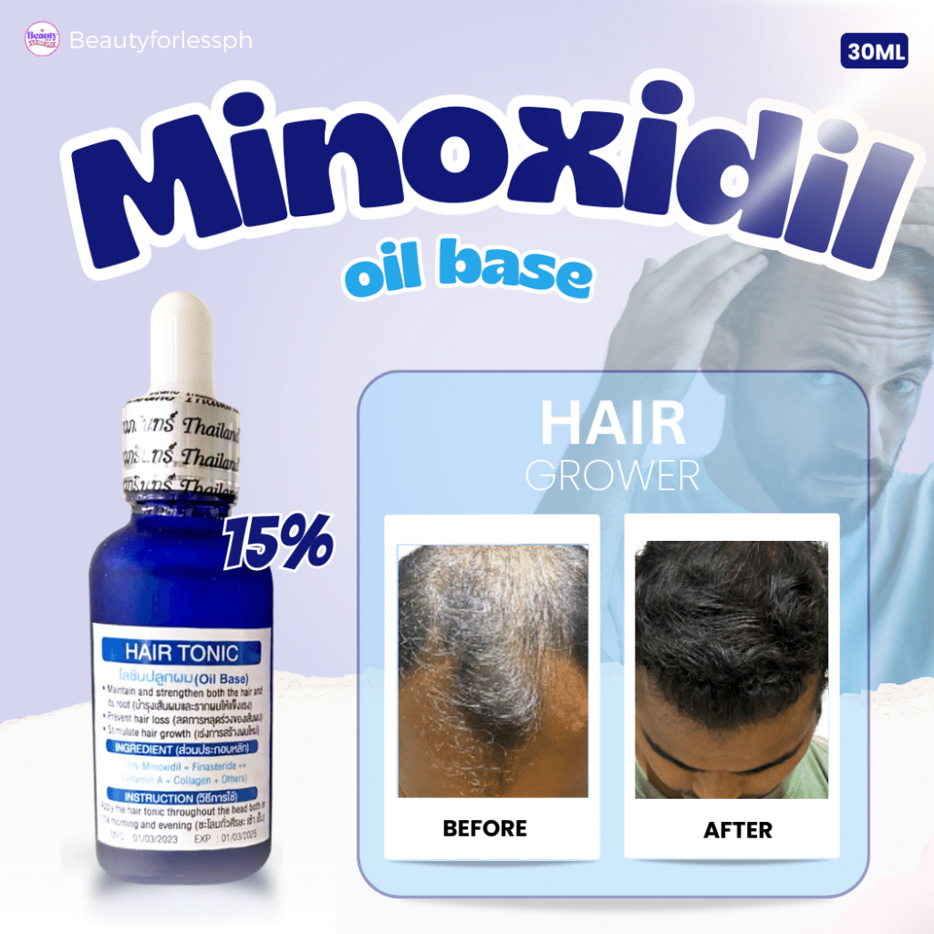 AUTHENTIC WITH THAILAND SEAL! Minoxidil 15% HAIR TONIC HAIR GROWER Authentic Made in Thailand ...