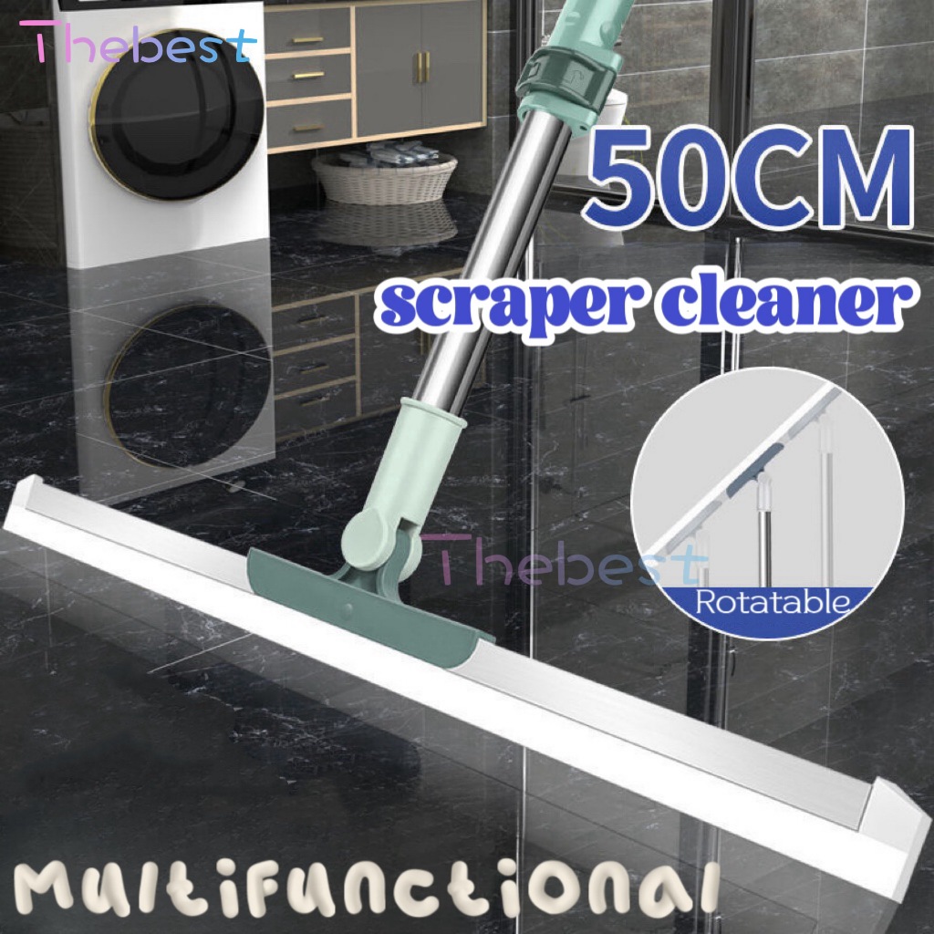 Floor & Window Professional 180° Rotatable Squeegee Scrubber Adjustable ...