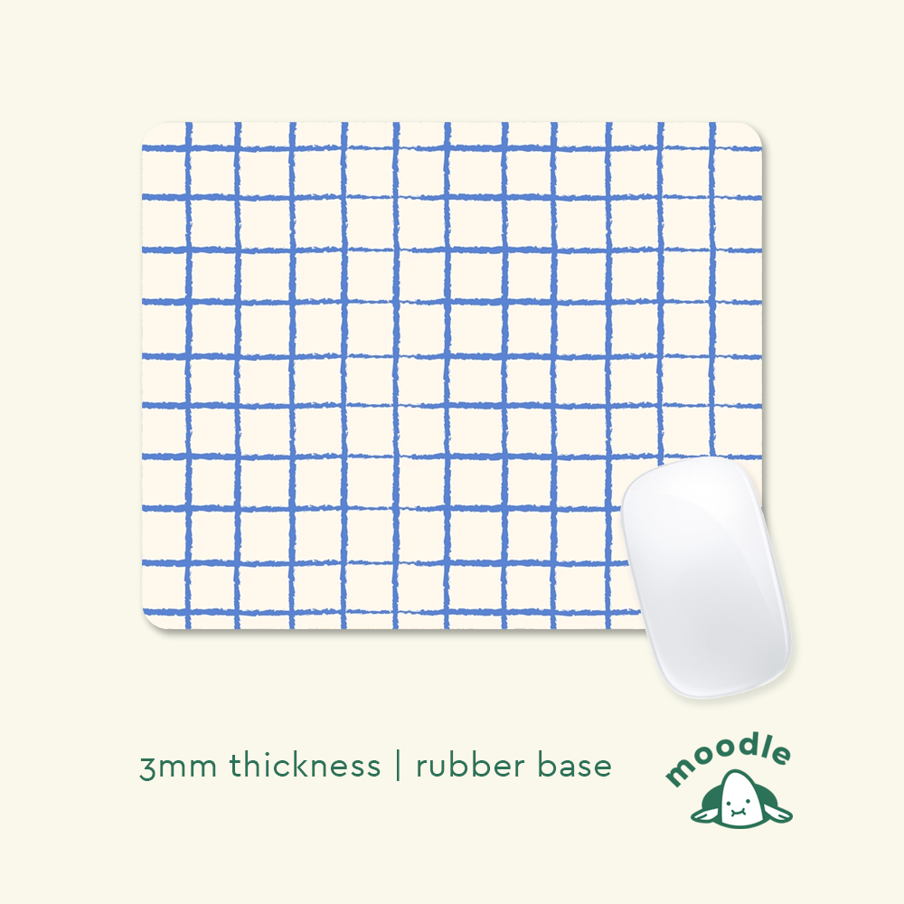 Moodle Mouse Pad Grid Lines | Anti-slip Rubber Mouse Pad 3mm thickness ...
