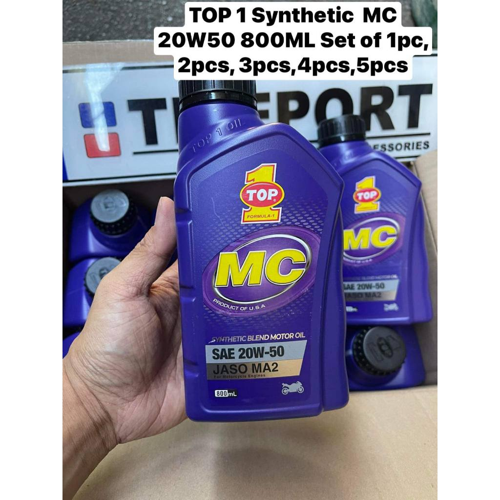 ORIGINAL TOP 1 SYNTHETIC MOTOR OIL MC SAE 20W50 Motorcycle Engine 800ML ...
