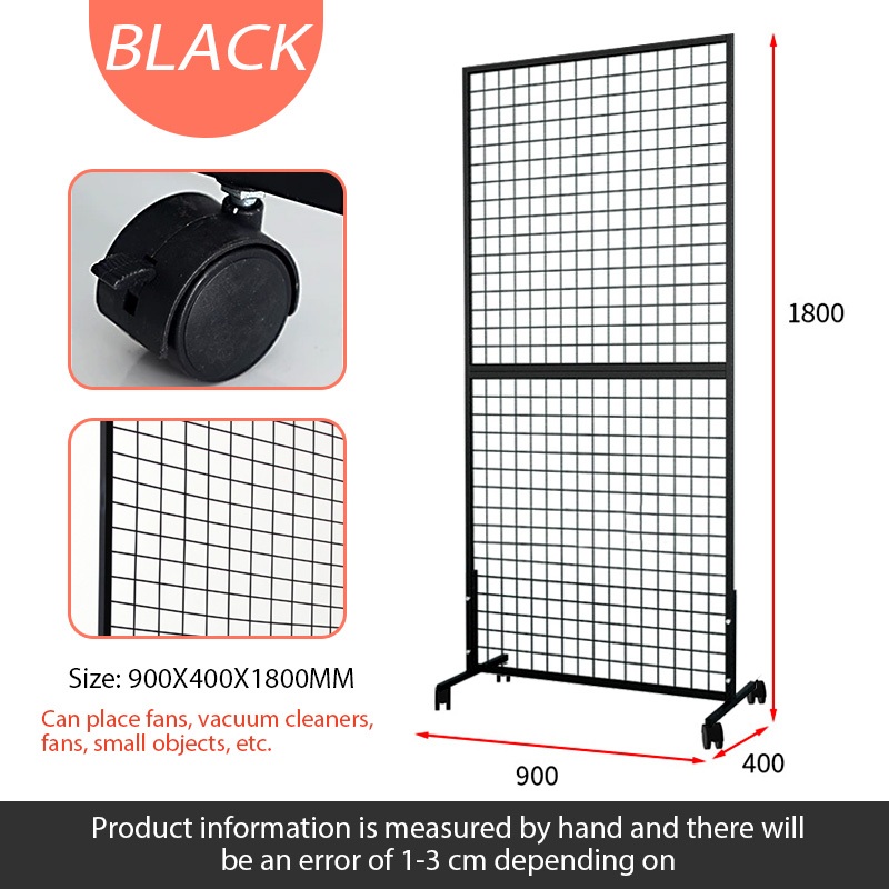 【with wheels】Metal Grid Frame,Wire Wall Grid Panel,Iron Decor Organizer ...
