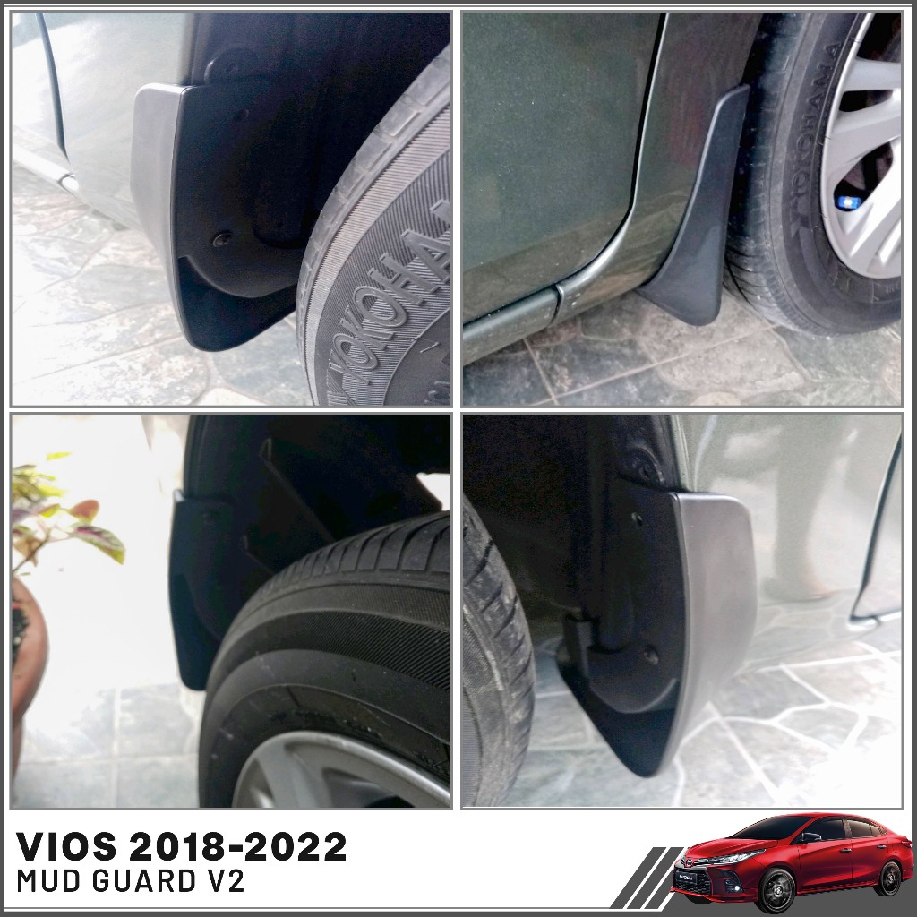 TOYOTA VIOS 2019 TO 2025 OEM MUDGUARD WITH SCREWS MUD FLAPS SPLASH ...