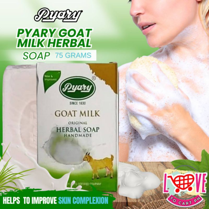 [ Authentic ] Pyary Goat Milk Soap original handmade 75g | Shopee ...