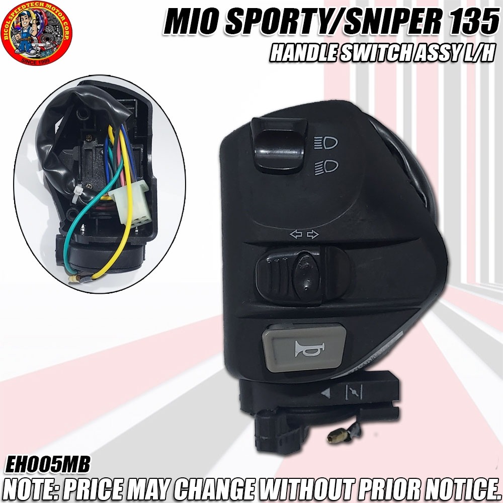 MIO SPORTY/SNIPER 135 HANDLE SWITCH ASSY L/H (EH005MB) | Shopee Philippines