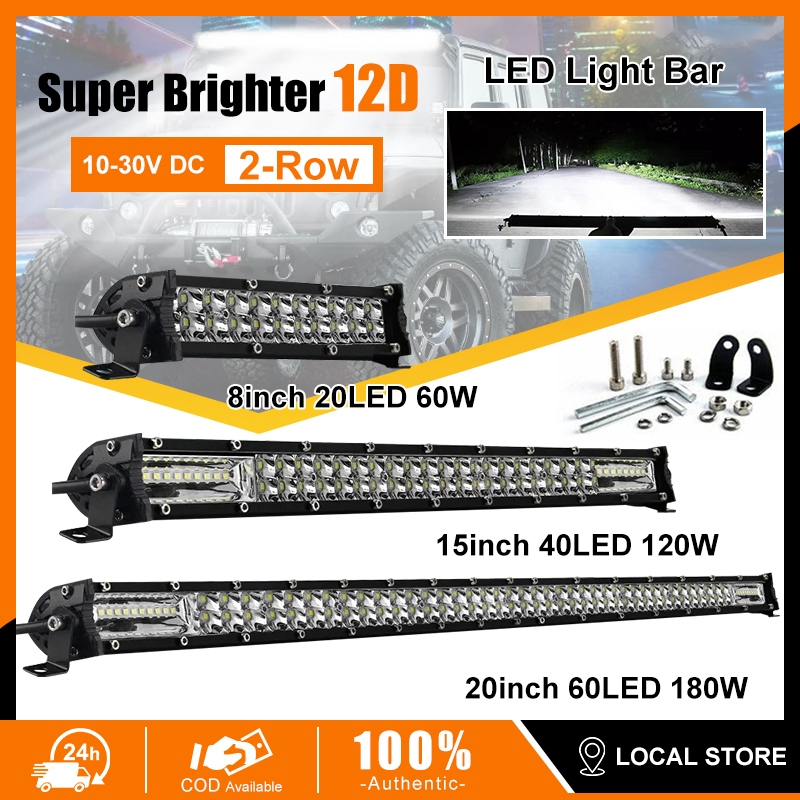Super Slim 12V 24V 8" 15" 20" Inch LED Light Bar Spot Flood Led Bar for ...
