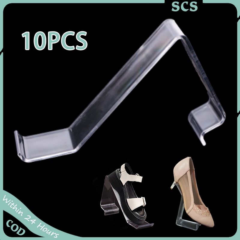 10pcs Clear Acrylic Shoe Stand Women Shoe Display Rack for Shoes Store ...