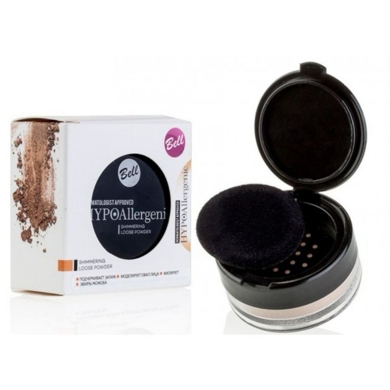 Bell Hypoallergenic Shimmering Loose Powder (loose bronzer for face and ...