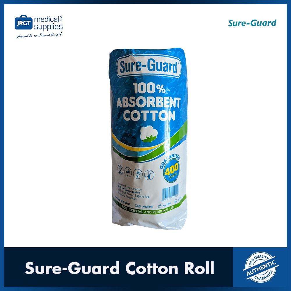 Sure Guard Cotton Roll 400 grams | Absorbent Cotton for Wounds and ...