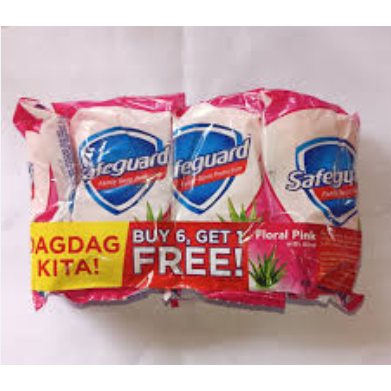 Safeguard Soap Family Germ Protection Floral Pink with Aloe 55g (6+1) 1 ...