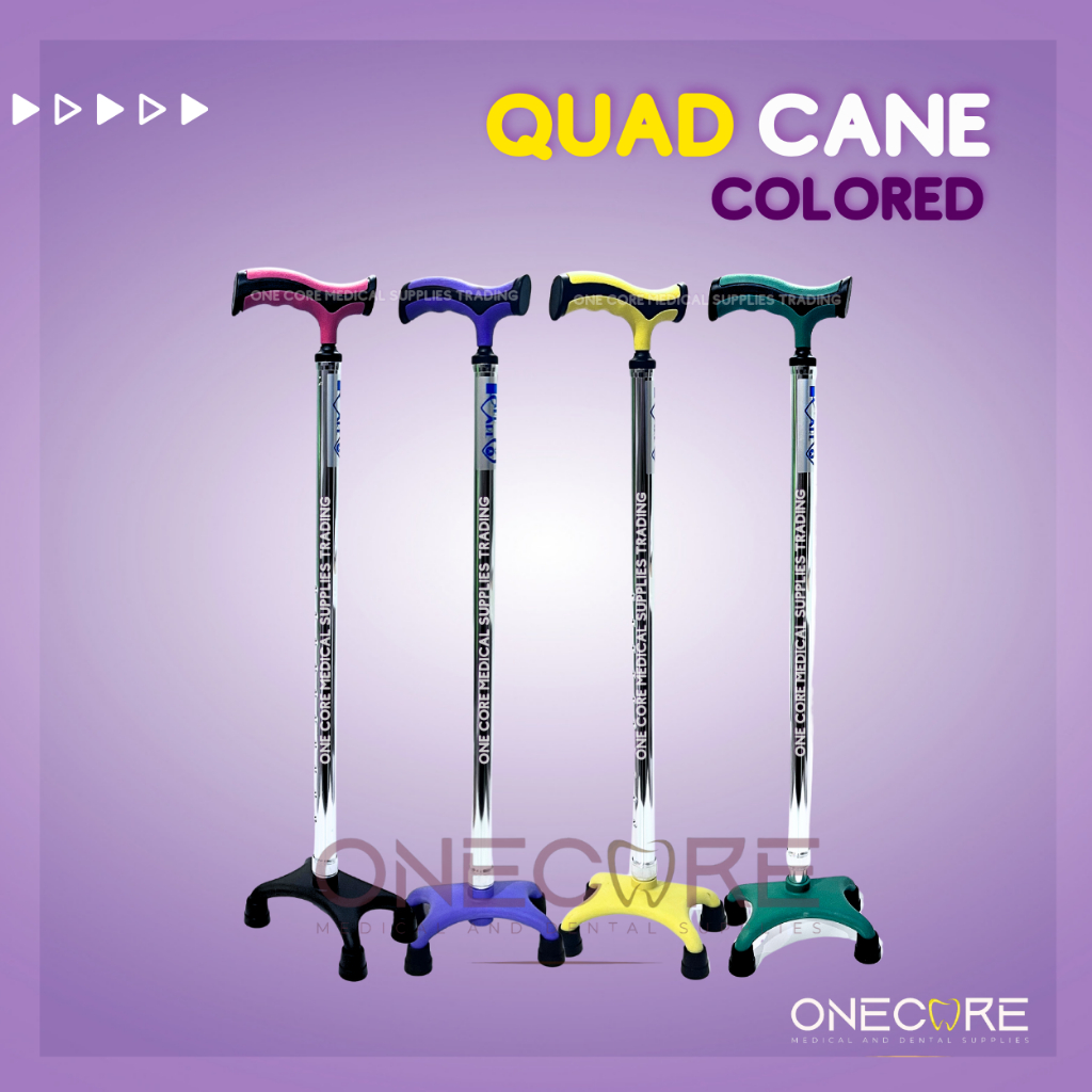 Pro-Care Quad Cane (Colored) Adjustable height: Tungkod | 1Unit ...