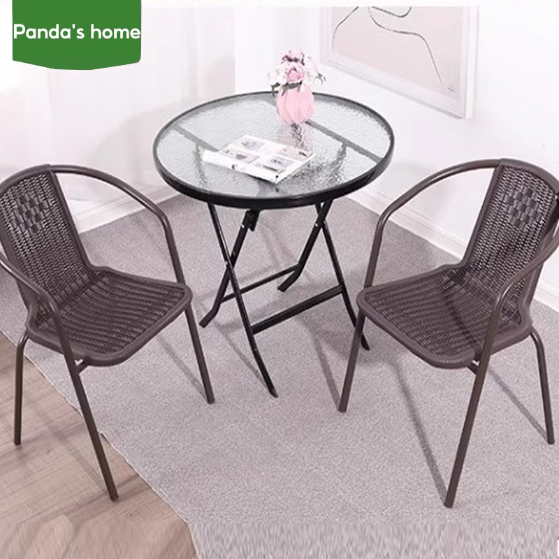 Folding Table Tempered Glass Foldable Table and Chair Coffe Table ...