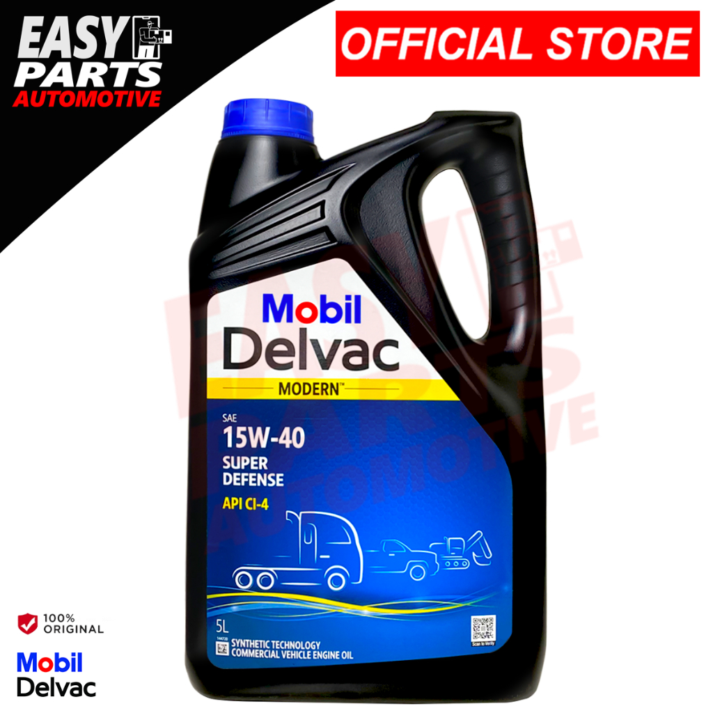 Mobil Delvac Modern Super Defense 15W-40 Synthetic 5L Gallon | Shopee ...